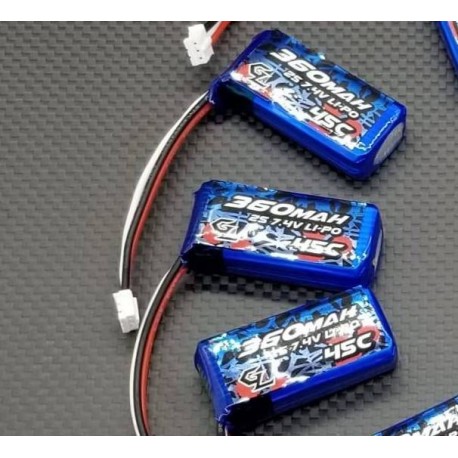 Accus Lipo GL RACING 2S-360mAh - RecabRacing